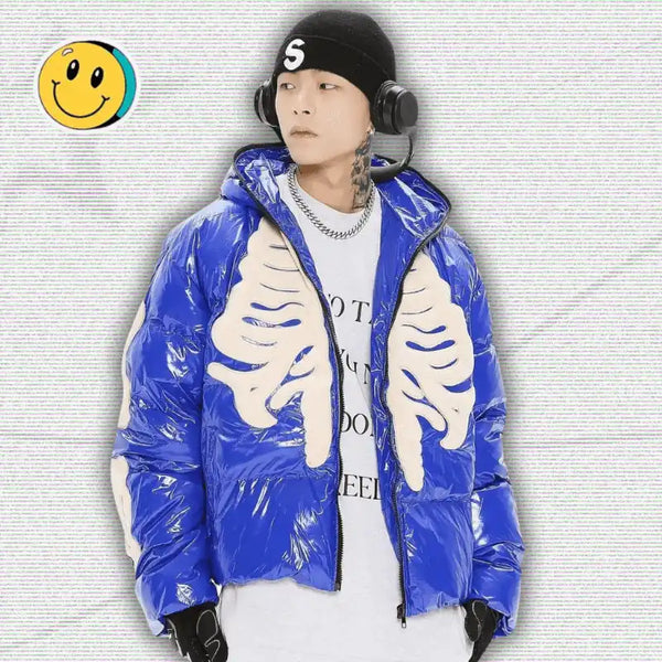 Skeleton Zip Up Hoodie Y2K | Y2K Cyber - Y2K Style